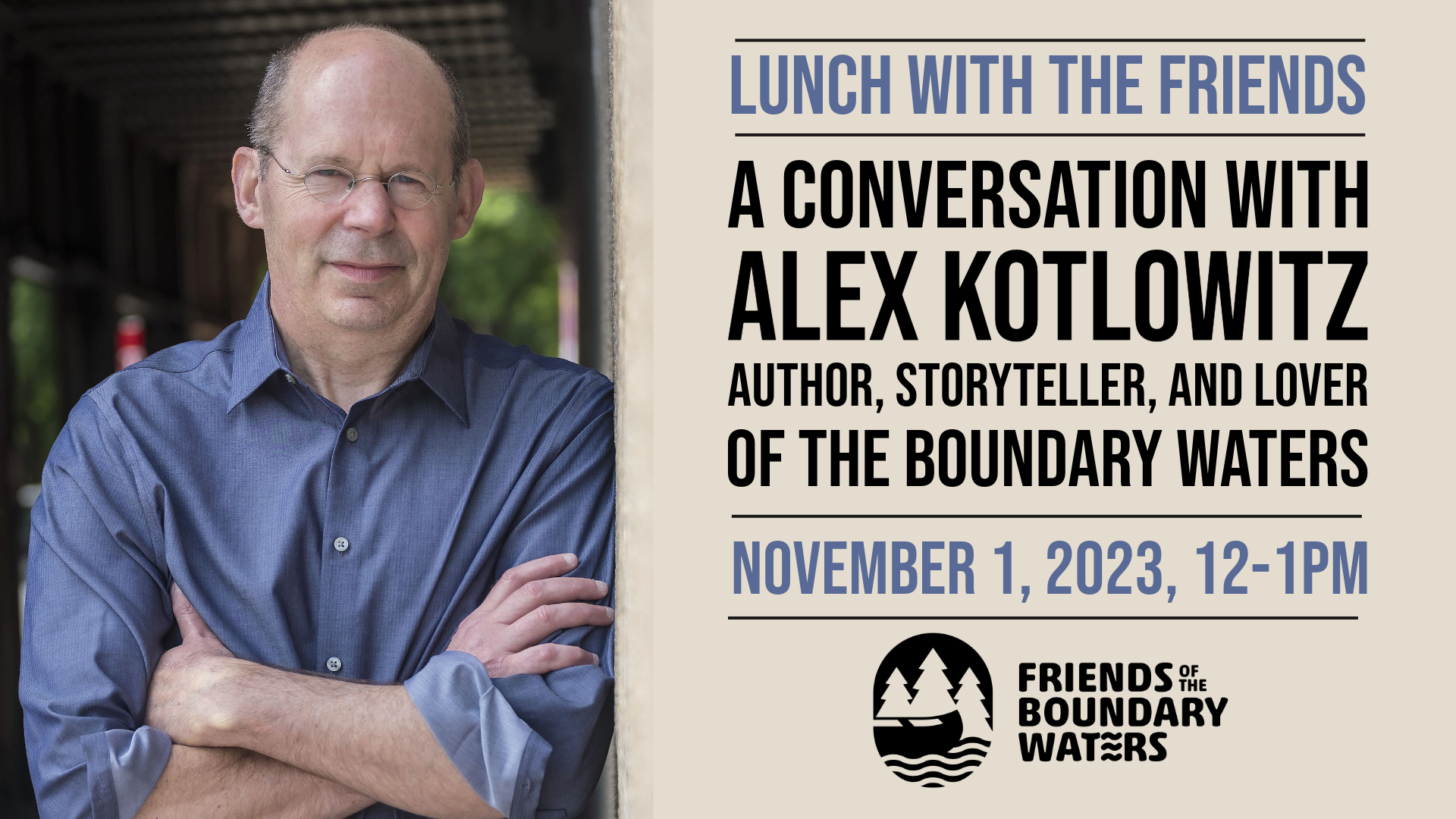 Lunch with the Friends - A Conversation with Alex Kotlowitz - friends ...